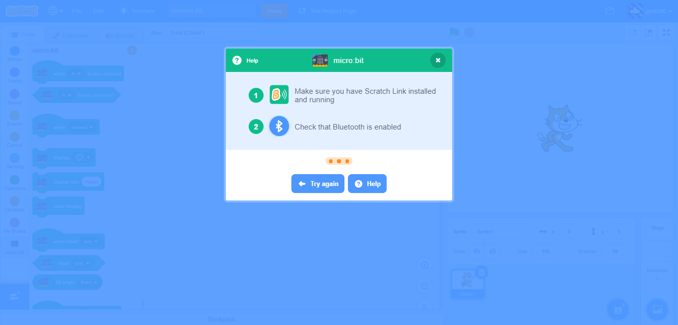 Unable To Connect To Microbit With Scratch On Windows 10 Discuss Scratch