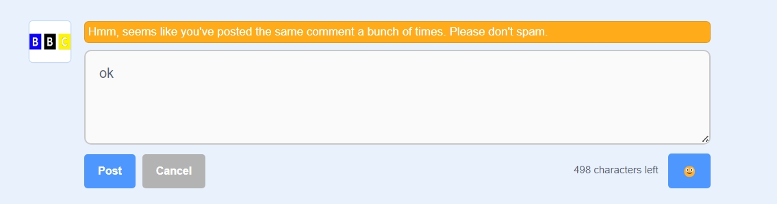 Why Am I Being Spam Comment Blocked For No Reason - Discuss Scratch