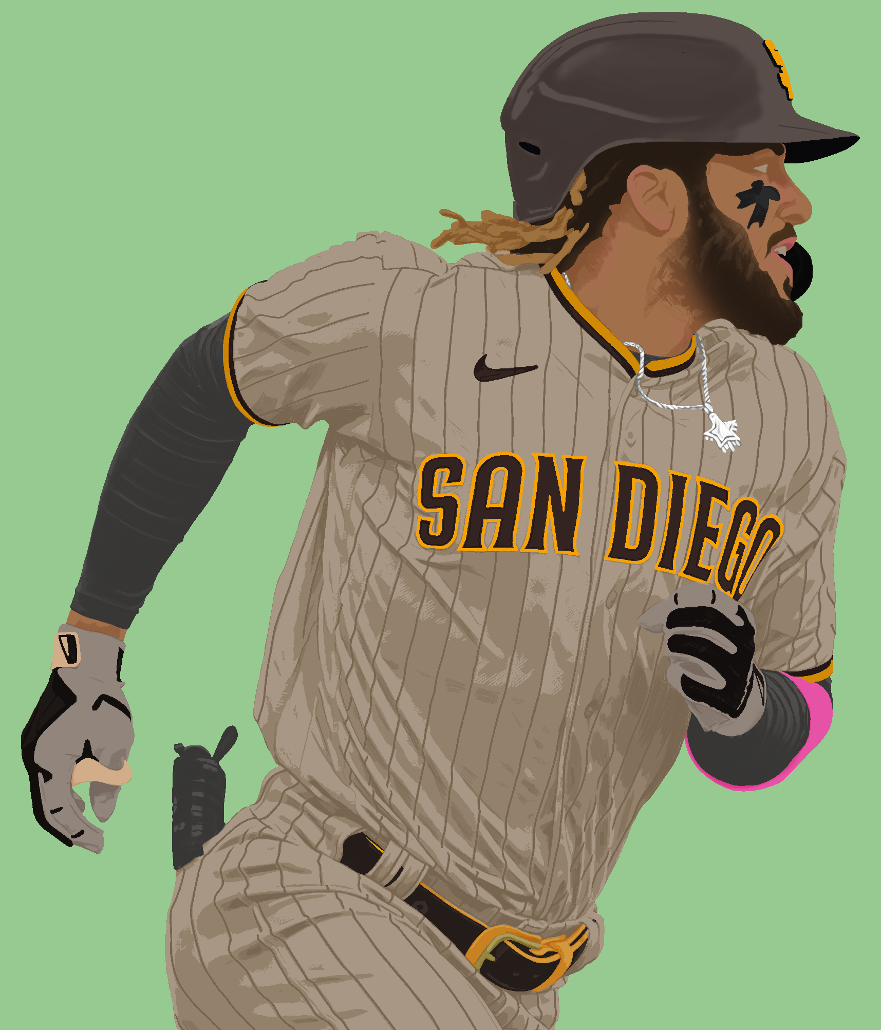 Just finished a digital drawing of Tatis Jr. : r/Padres
