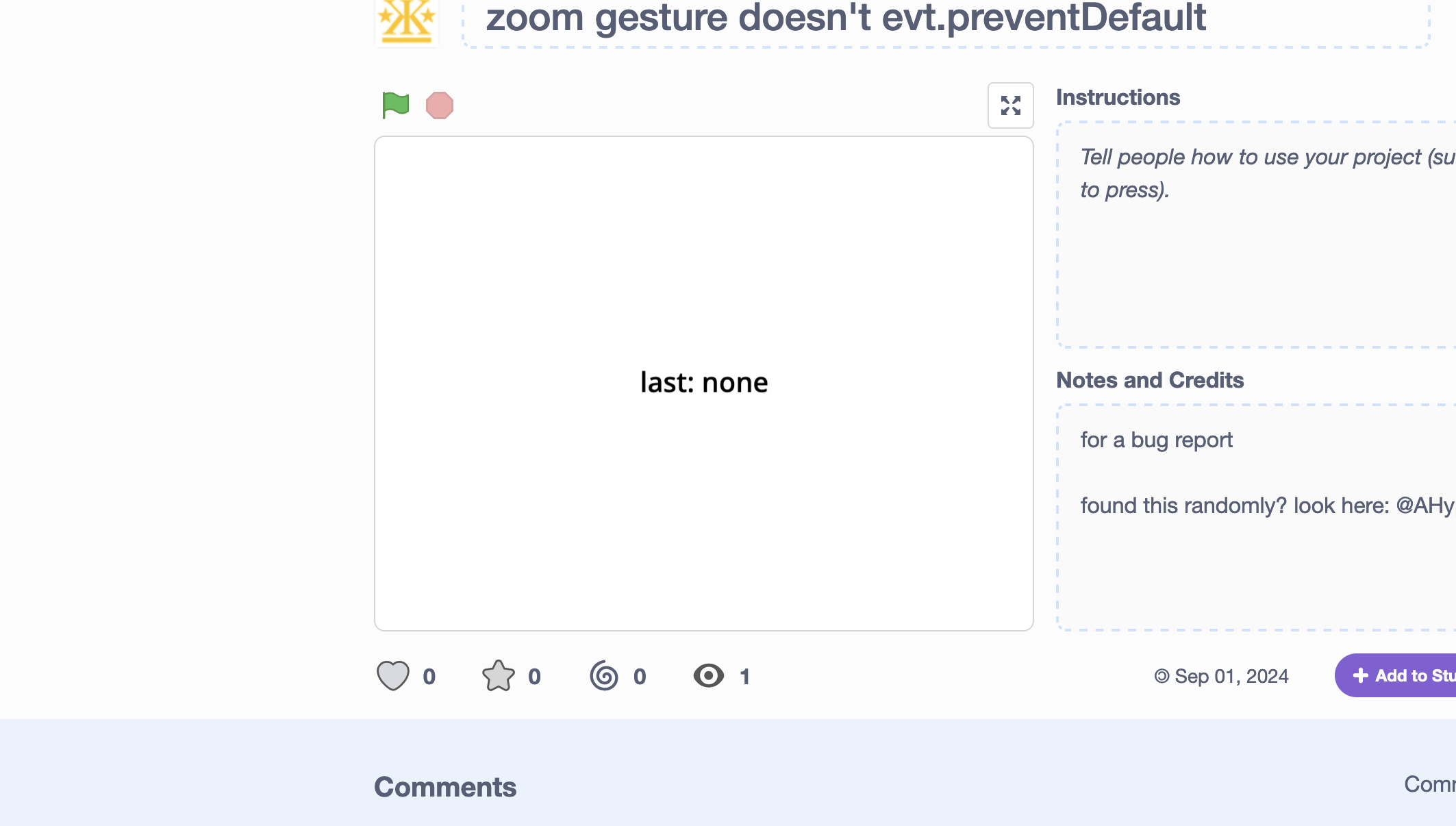 Zoom gesture triggers up/down arrows but doesn't preventDefault ...
