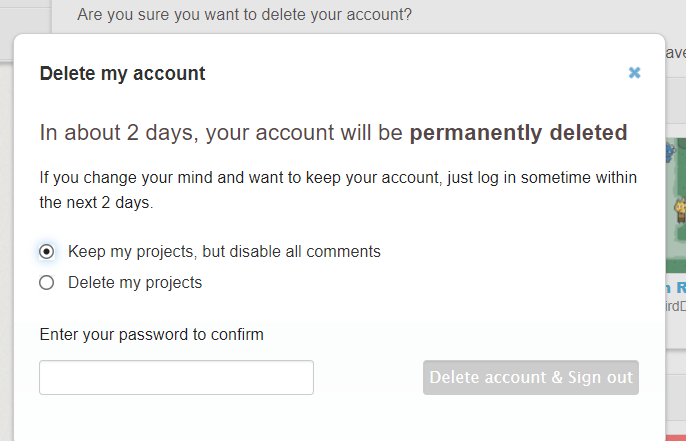 Is this a ban, delete, or termination? - Discuss Scratch