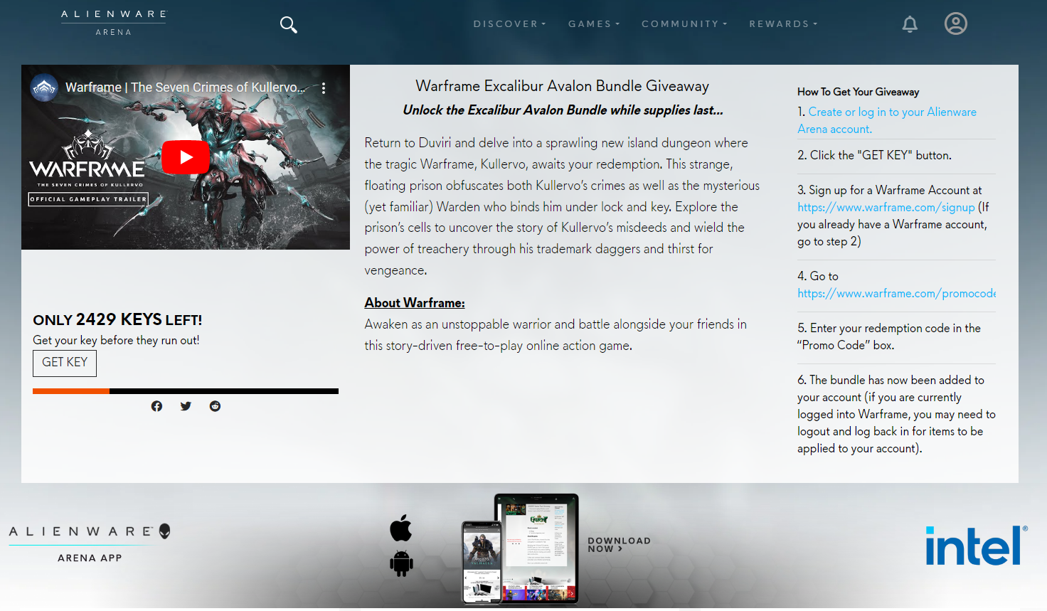 [CHIAVI NON PIU' DISPONIBILI] Alienware Arena Giveaway - Notizie & Annunci - Warframe Forums