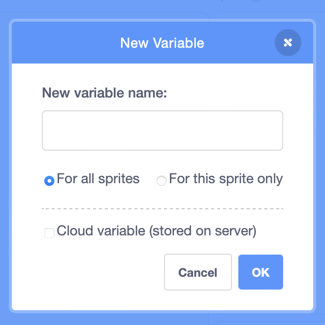 I can't create cloud variables! - Discuss Scratch