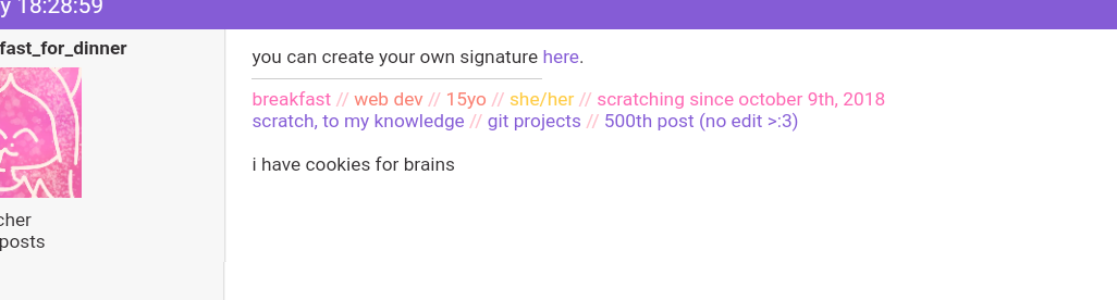 Post and Signature Separator line - Why is it different? - Discuss Scratch