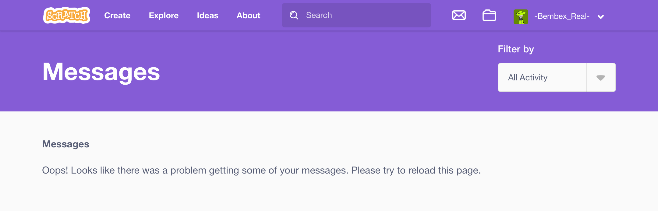 Messages are not loading - Discuss Scratch