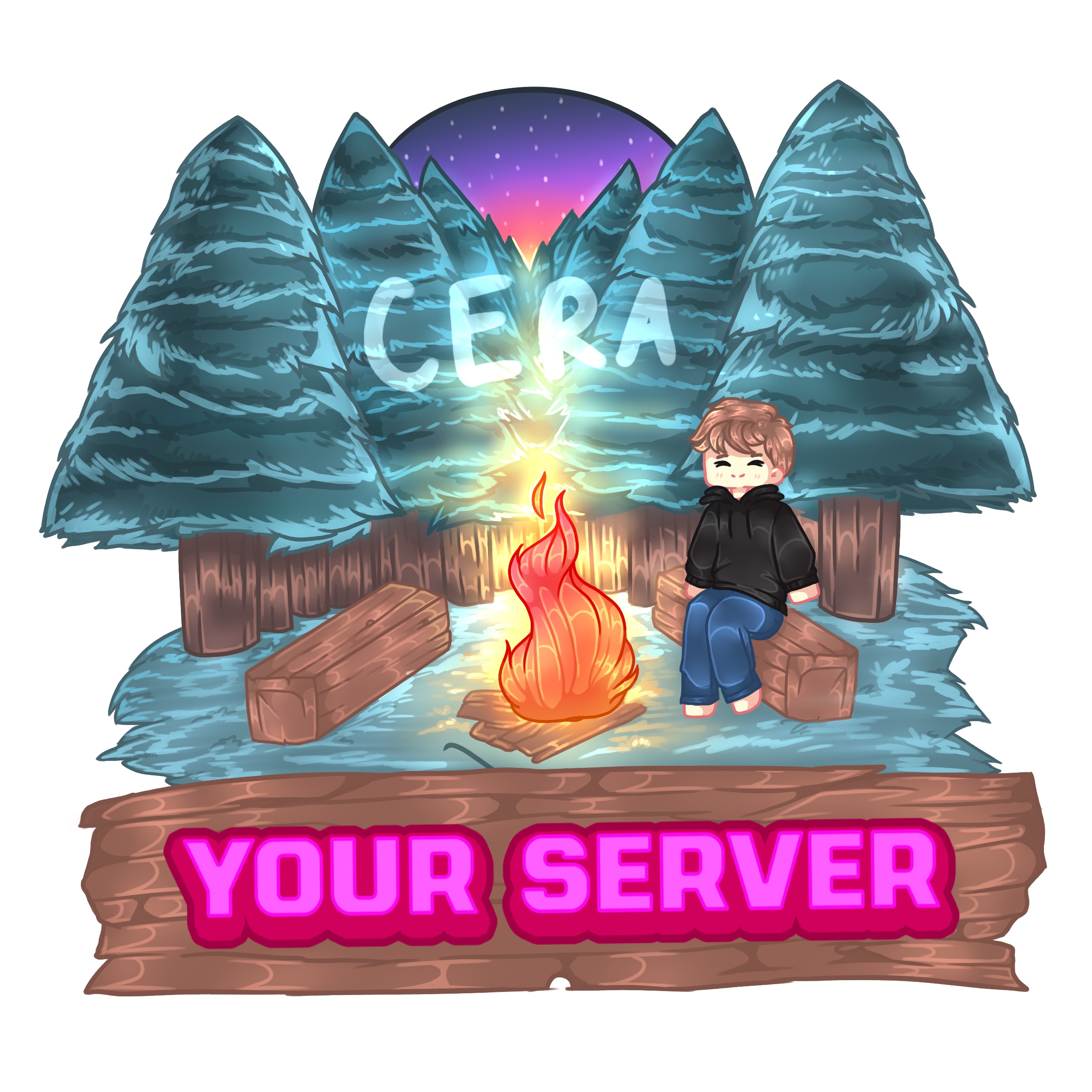 $15 Premade Hand Drawn Server Logo For Sale! | BuiltByBit