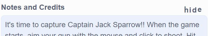 Add Hide Option for Notes and Credits and Instructions - Discuss Scratch