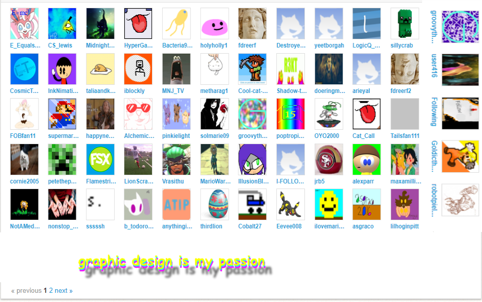 Change the layout of followers/following page - Discuss Scratch