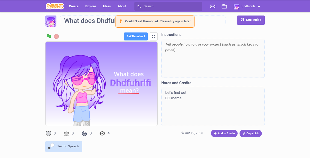 The thumbnail isn't working good??? - Discuss Scratch