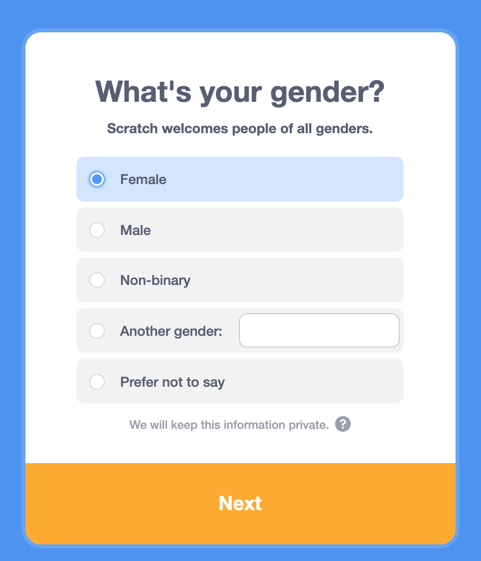 Have The Ability To 'Change' Your Gender In Settings - Discuss Scratch