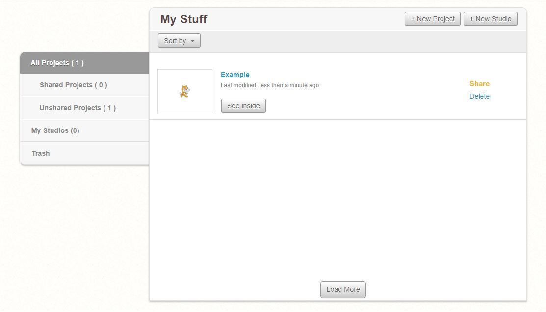 "Share" Button from MyStuff - Discuss Scratch