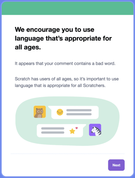 Why is the Ban page so... passive aggressive? - Discuss Scratch