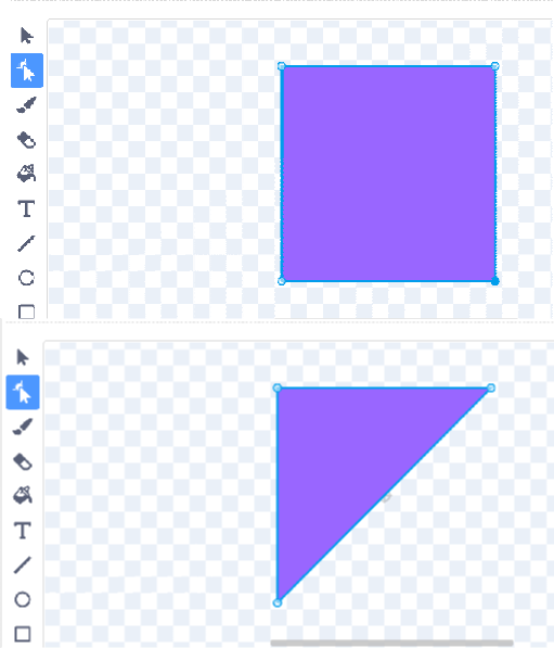Add triangles to costume/backdrop editor! - Discuss Scratch