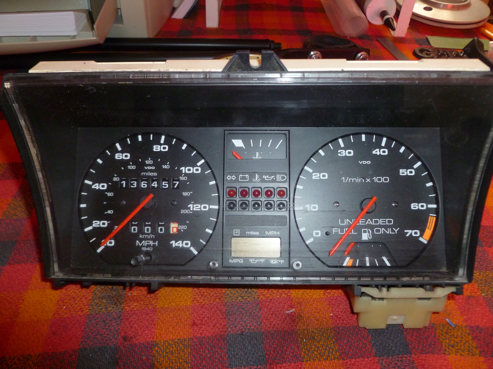 FS: 140 7k MFA CE2 cluster modded to illuminate red orange gauge ...