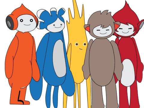 Non-chibi Gobo's friends,Gobo,Nano,Pico,Giga and Tera - Discuss Scratch