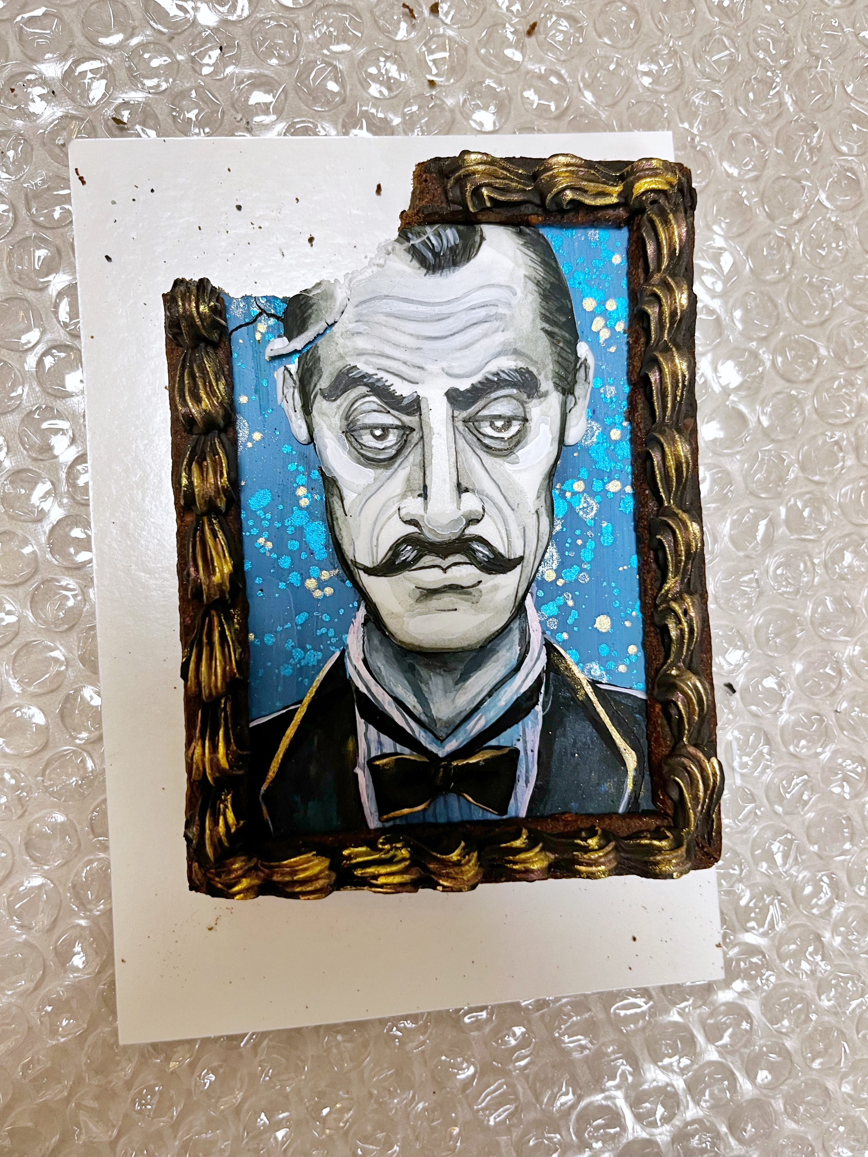I made a chocolatey Gomez Addams portrait cookie : r/cookiedecorating