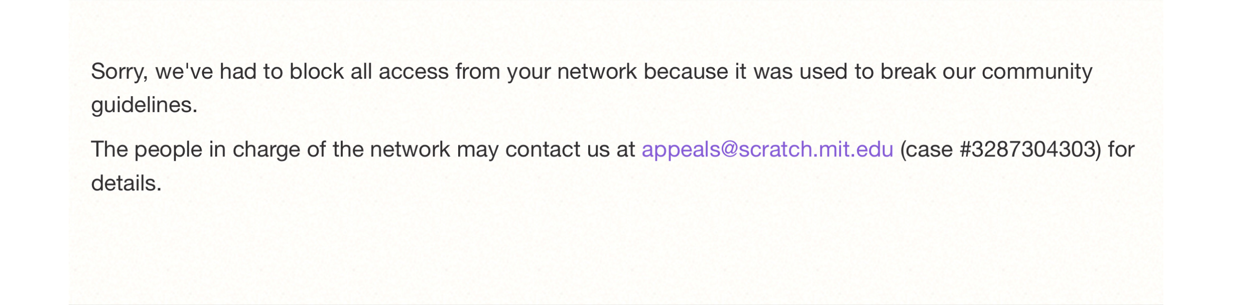 Ip ban - Discuss Scratch