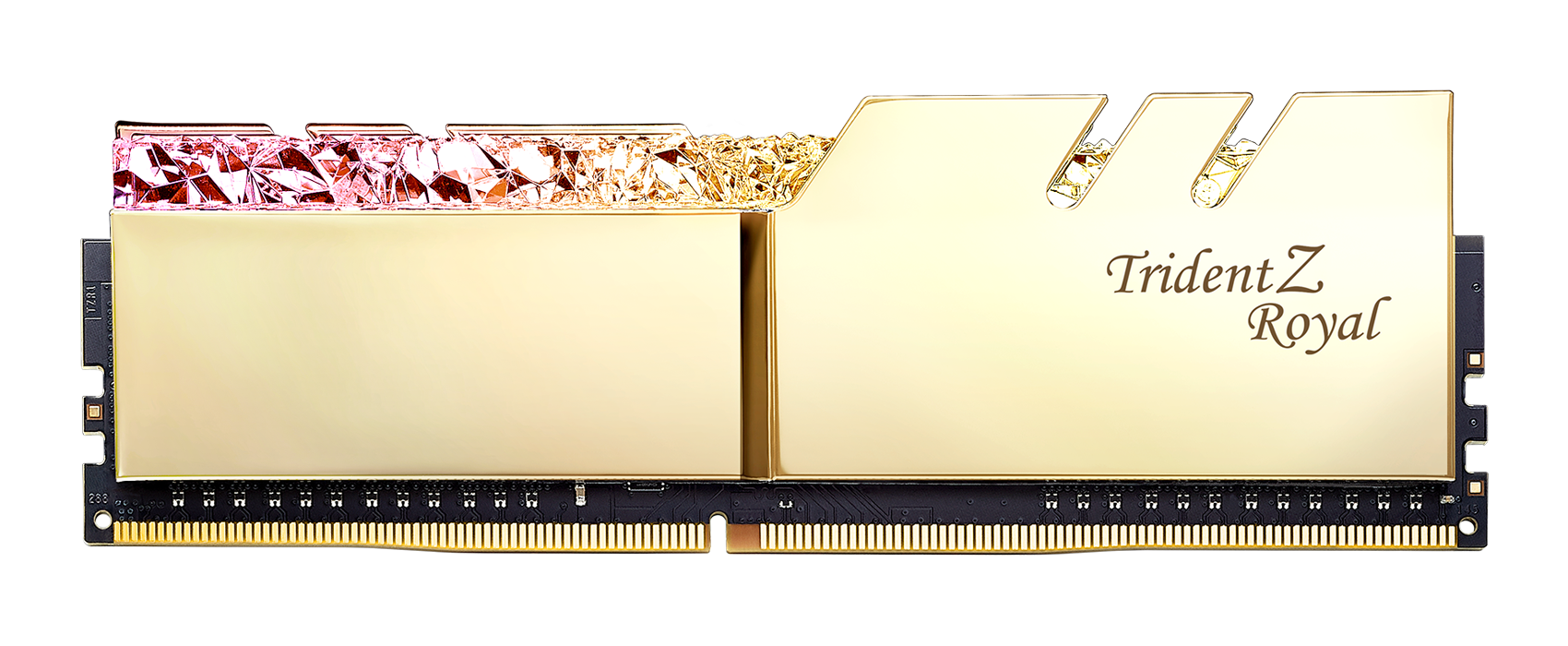 Gold or Silver PC ram with an RGB crystal light bar - Ram for a king ...