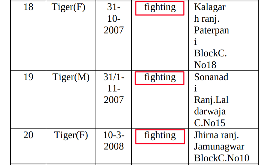 Tiger Mortality Rate Due to Fighting - Valley Of The Beasts