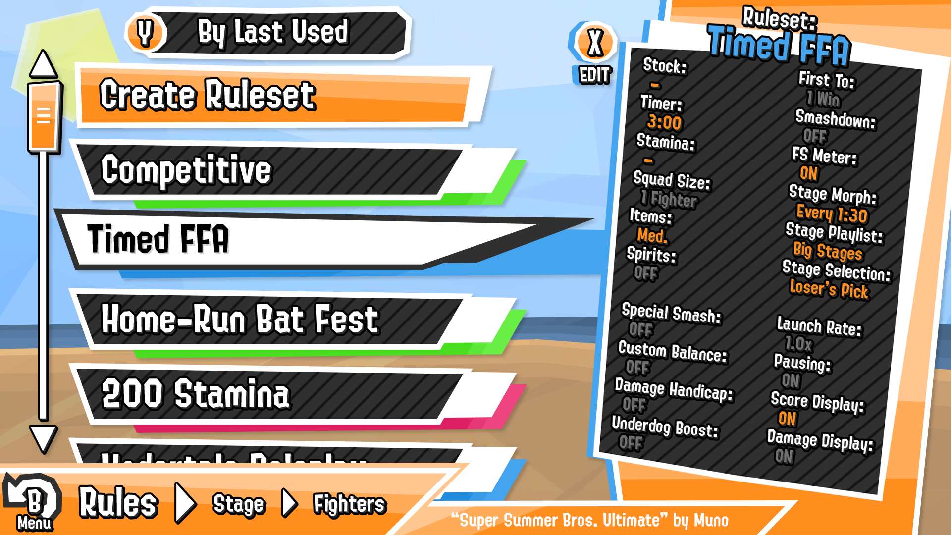 Back with another set of menu mockups – I remade Ultimate's rules ...