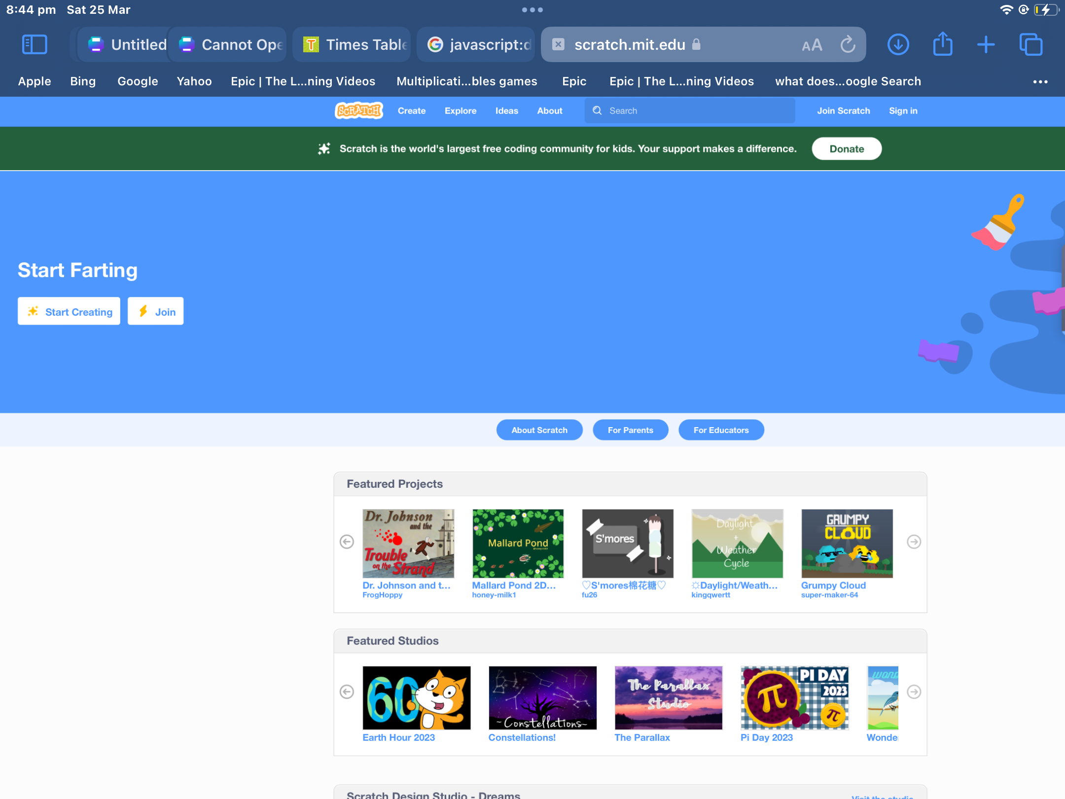 Edit page one time trick: - Discuss Scratch