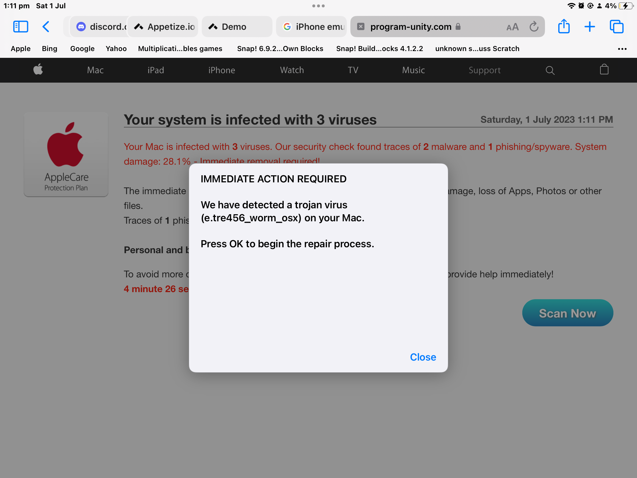 Virus detected - Discuss Scratch
