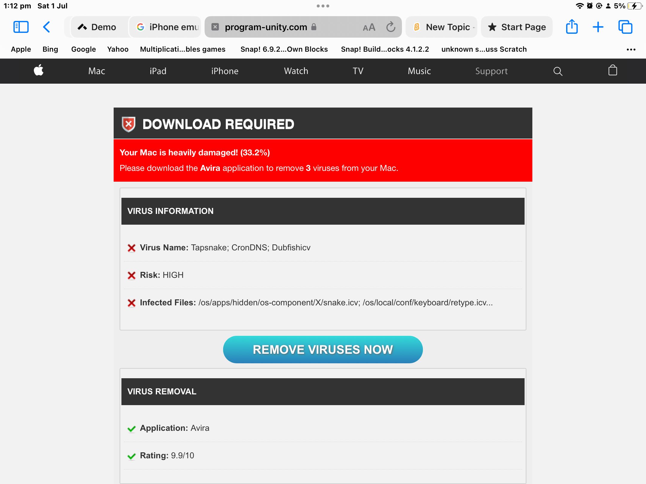 Virus detected - Discuss Scratch