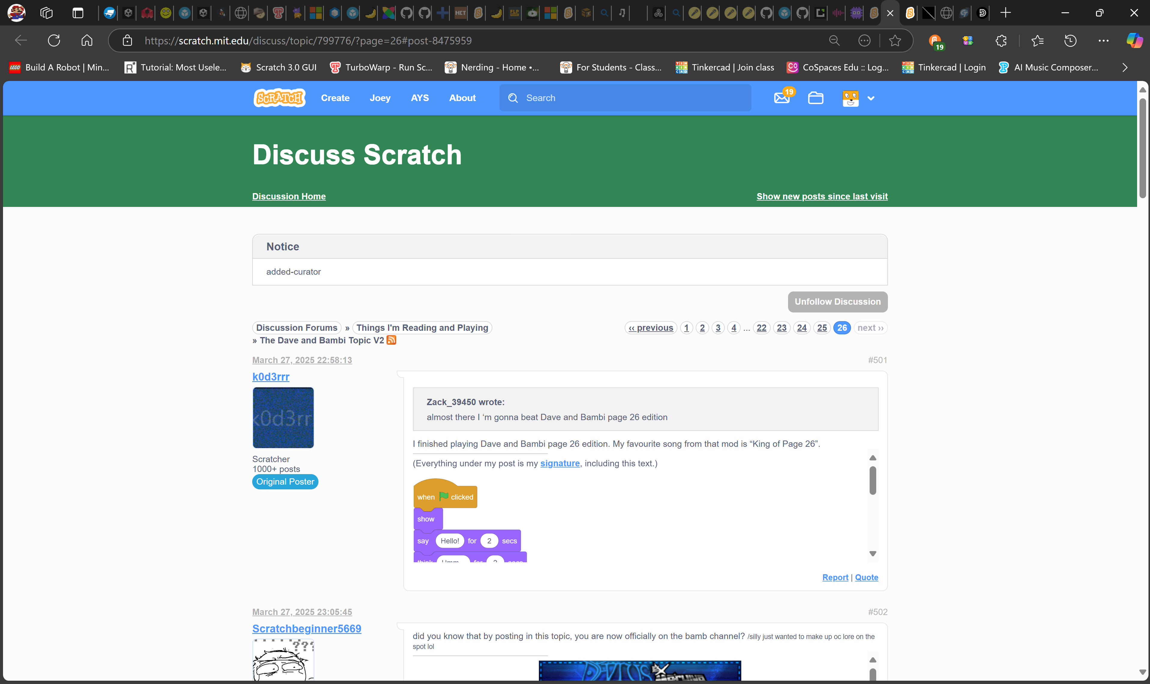 The Tristan Topic V2 - Discuss Scratch