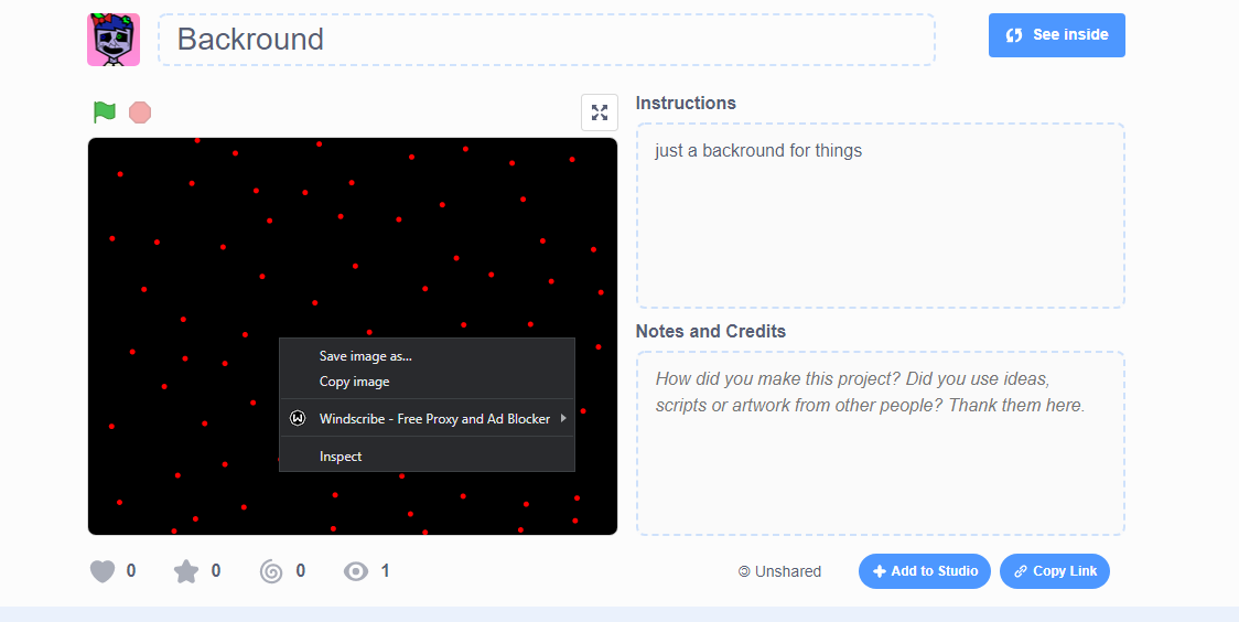 when saving image from project player thing, image shows up as a black ...