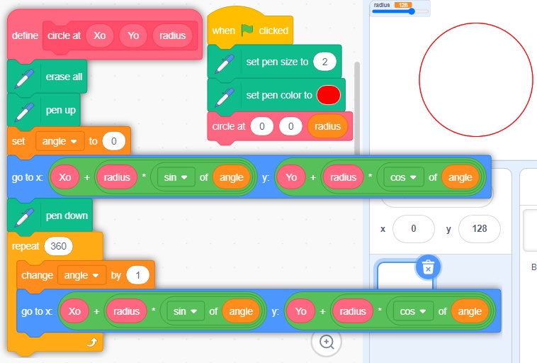 How to use the draw tool to draw a circle at 0,0? - Discuss Scratch