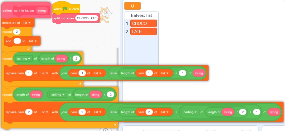 splitting a string - Discuss Scratch