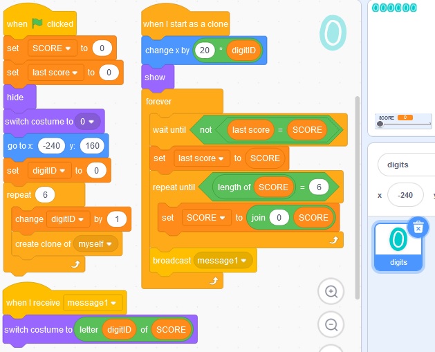 Variable to Costume Text - Discuss Scratch