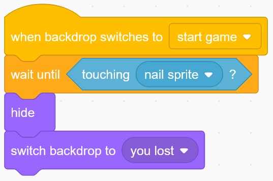 Making a sprite switch a backdrop if touched and on a particular ...