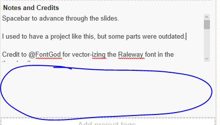 Notes and Credits Glitch - Discuss Scratch
