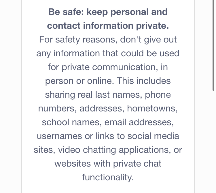 Sharing personal info shouldn't mute you - Discuss Scratch