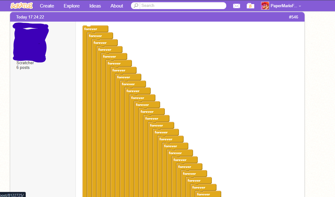 Add use of scratch block crashing scripts to the black-list [please read the OP] - Discuss Scratch