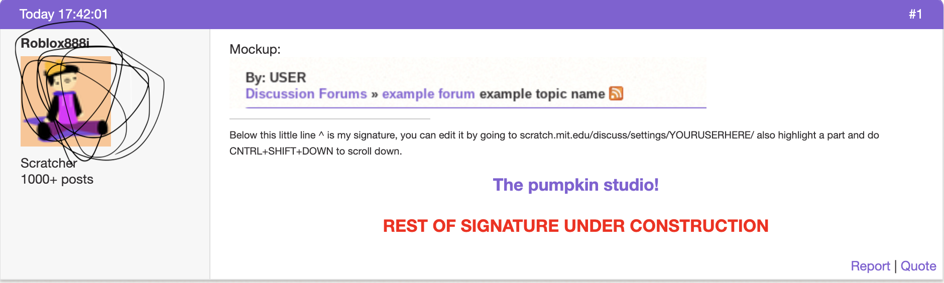 Show who made the topic. - Discuss Scratch