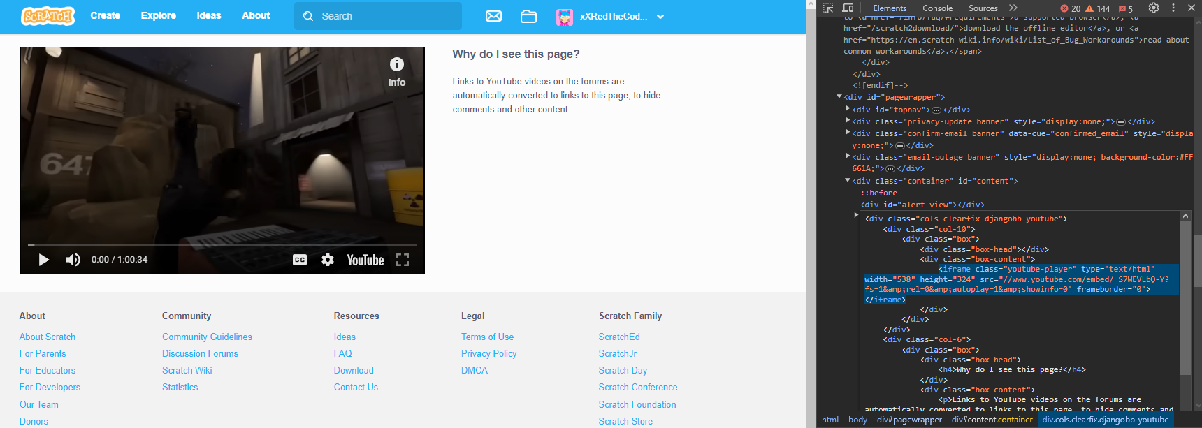 Why can't you full screen in Scratch safe YouTube links? - Discuss Scratch