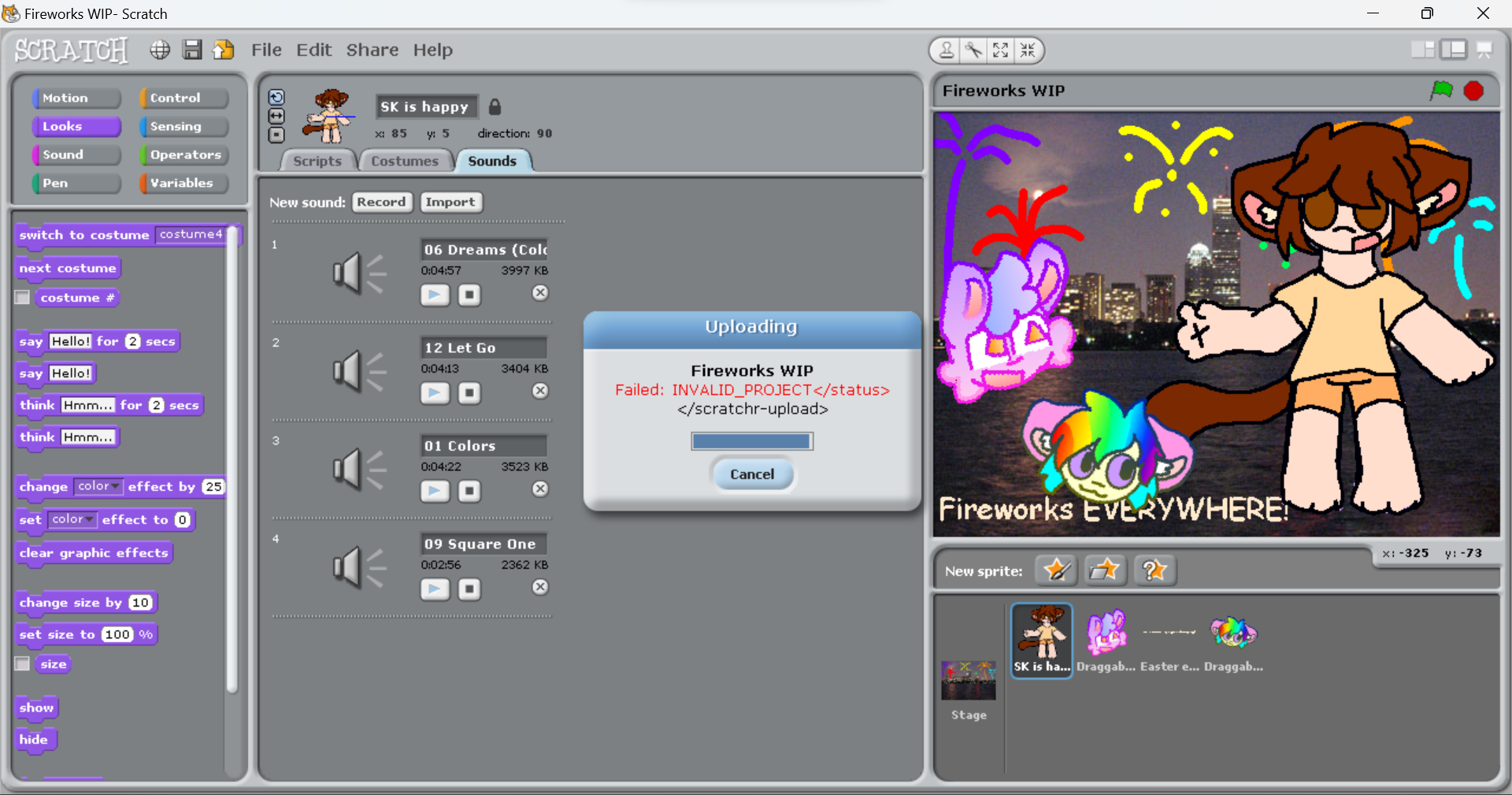 Scratch 1.4 not letting me upload project from editor - Discuss Scratch