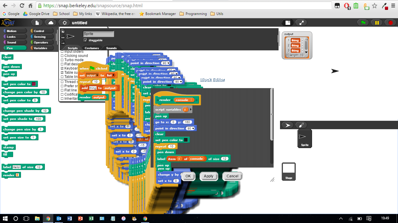 Scripts printing themselves everywhere in the editor, colours messed up ...