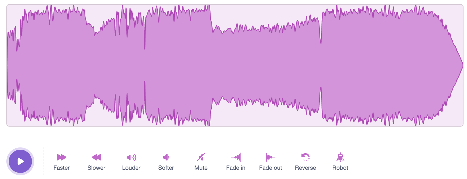 Sound visualizer appears different when switching through 2 sound files ...