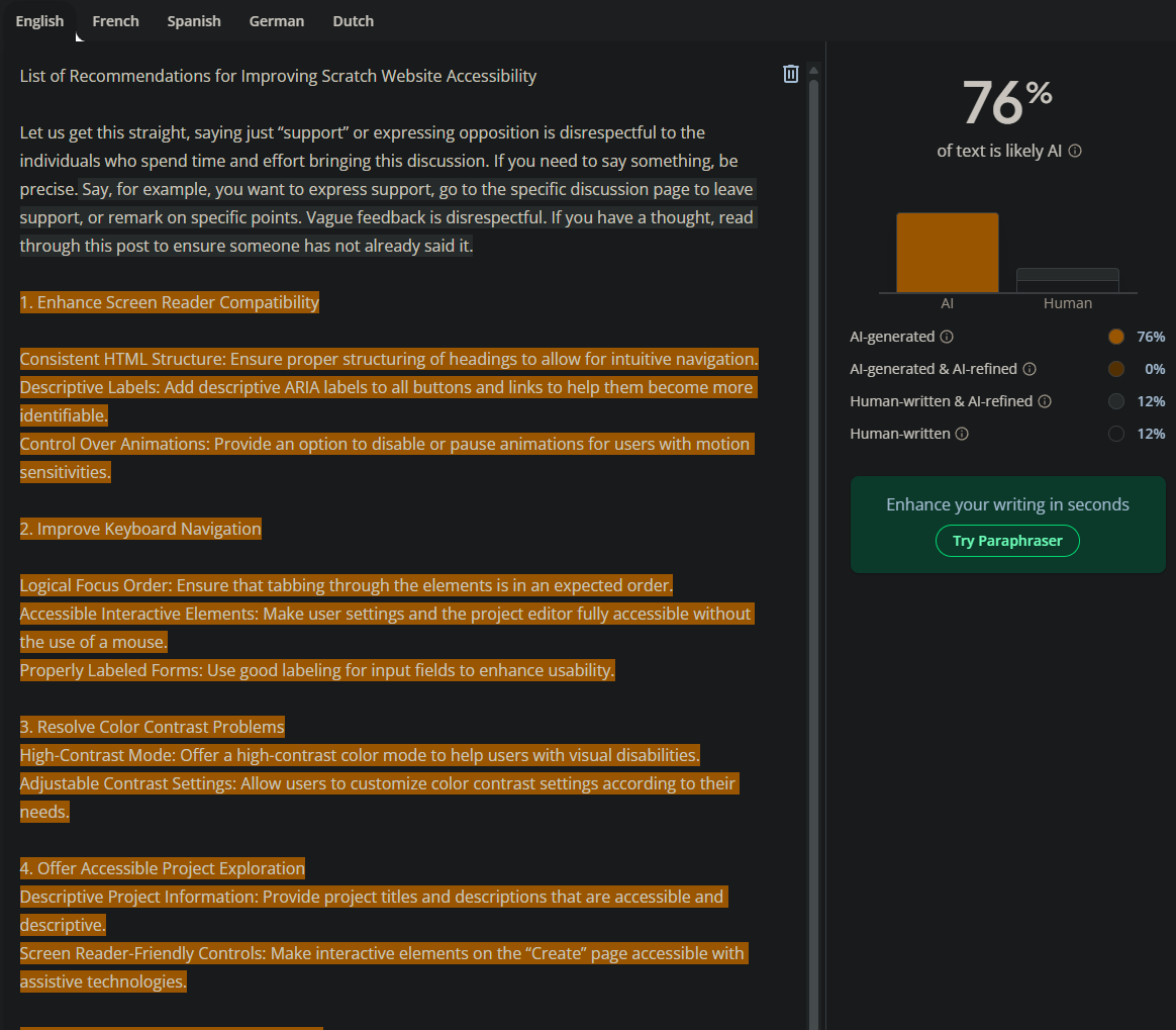 List of Suggestions for Improving Scratch Website Accessibility ...