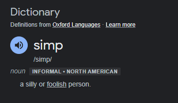 Ban the word simp - Discuss Scratch