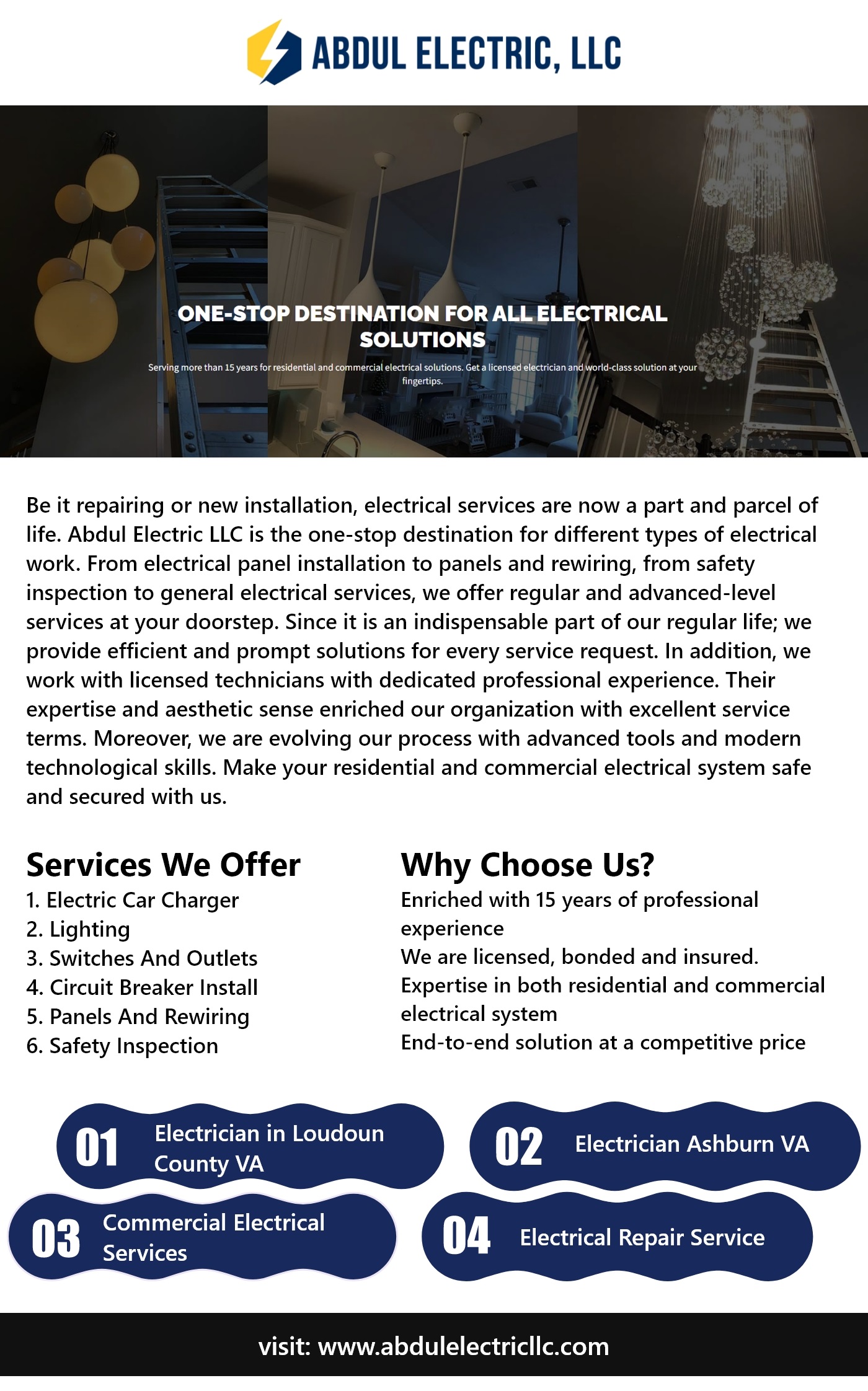 Electrician Ashburn VA - ABDUL ELECTRIC, LLC - Medium