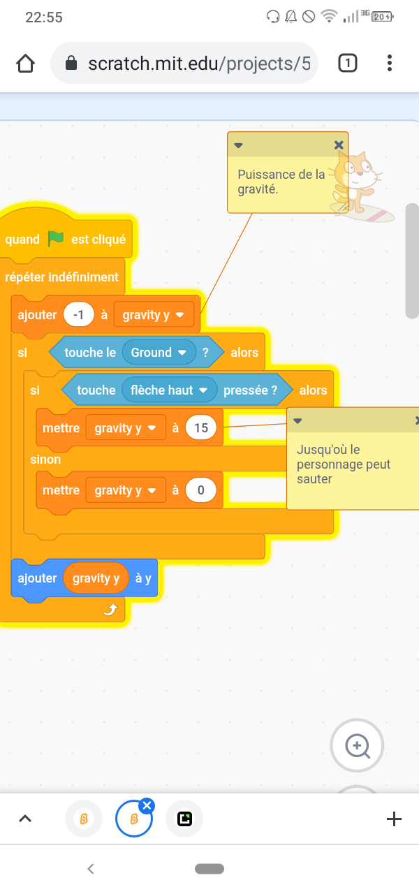 Quel est l'algorithme de la gravité ? - Discuss Scratch