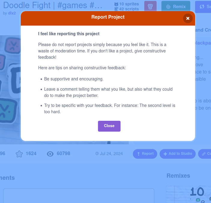 Add more baiting reasons for reports - Discuss Scratch