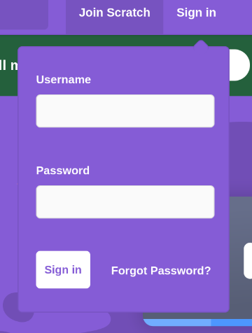 rename "need help" in the sign-in popup to "forgot password" - Discuss Scratch