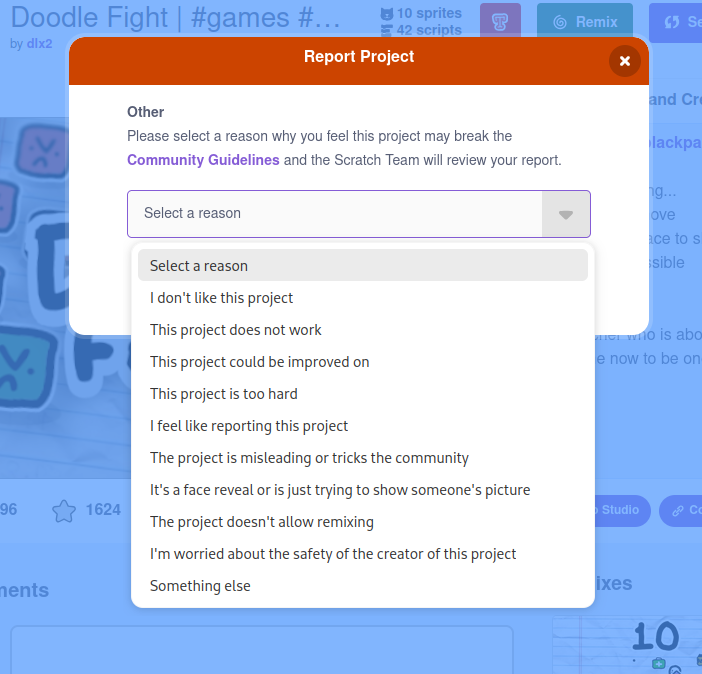 Add more baiting reasons for reports - Discuss Scratch