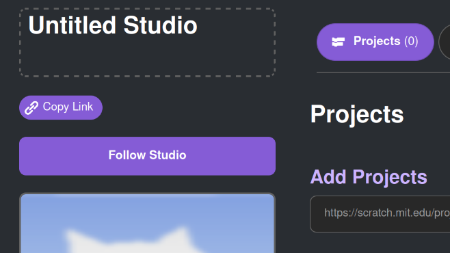 Copy Link to studio - Discuss Scratch