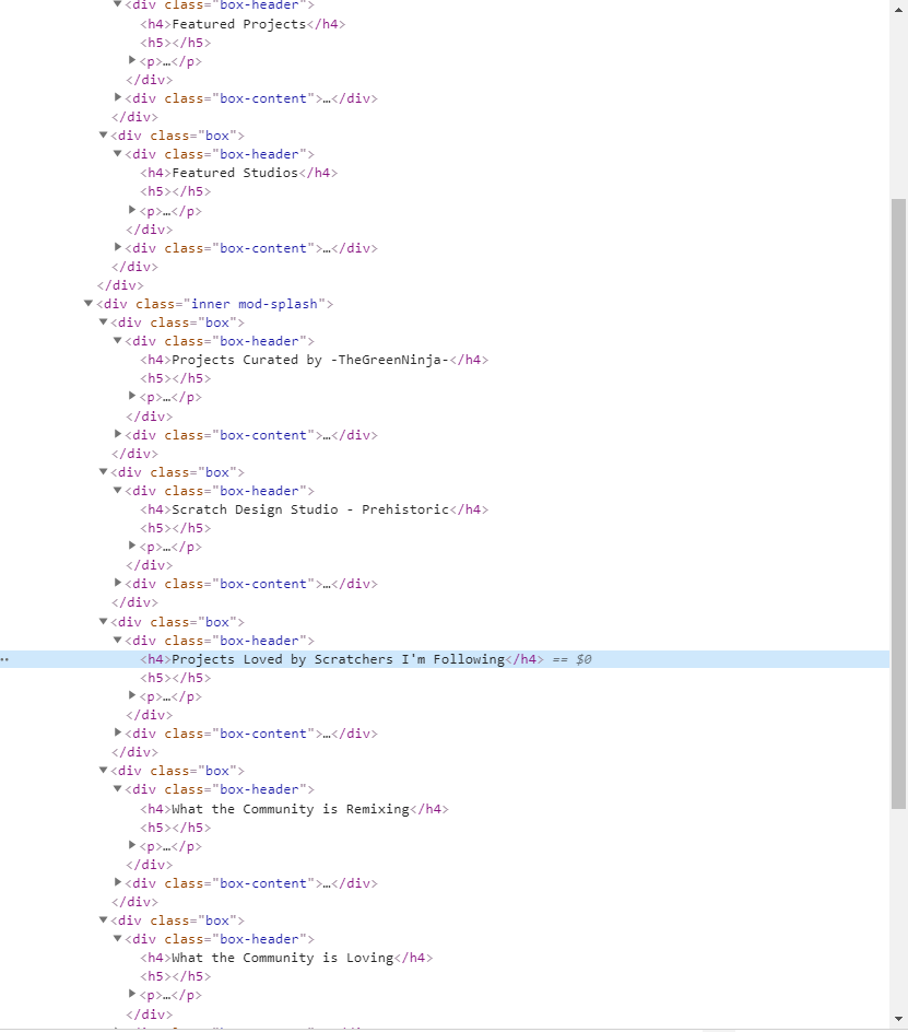 Missing front page sections - Discuss Scratch